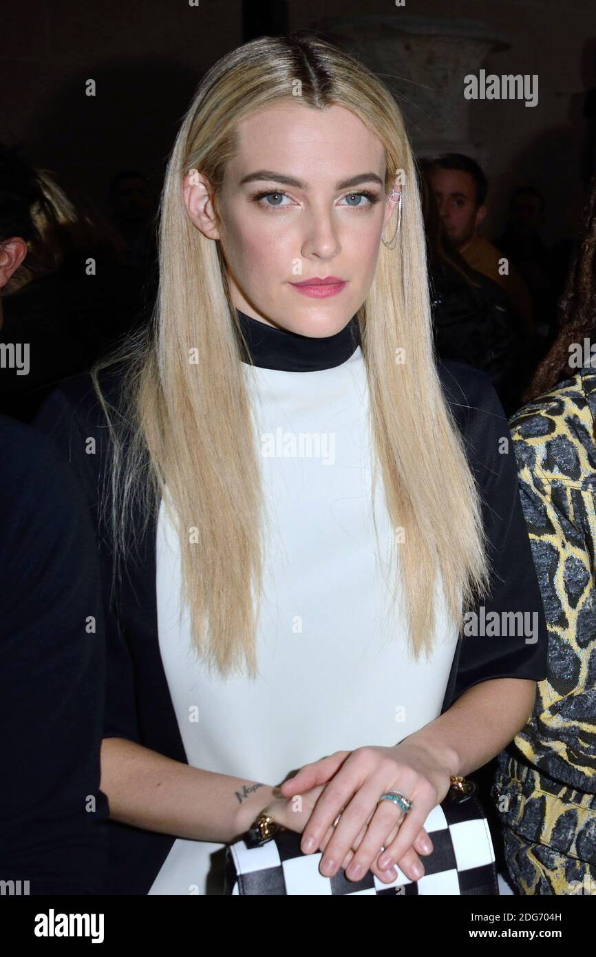 Riley Keough attending the Louis Vuitton show during Paris Fashion Week ...
