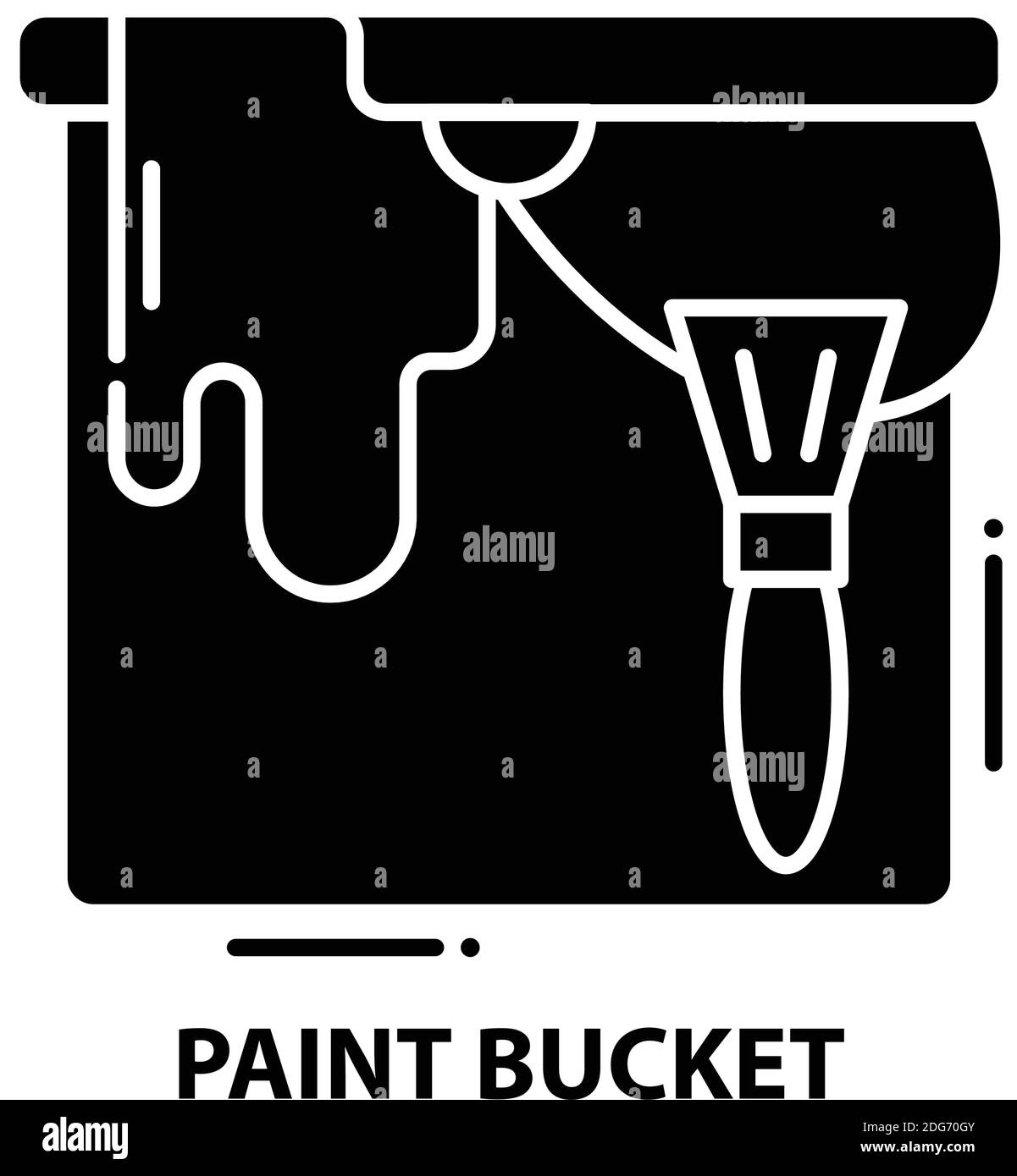 paint bucket icon, black vector sign with editable strokes, concept illustration Stock Vector ...