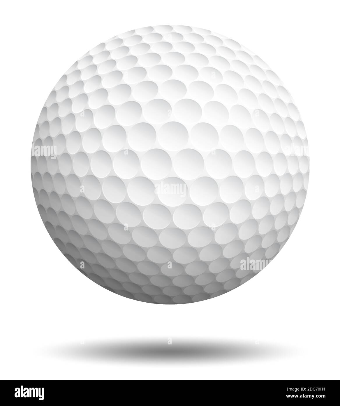 Realistic sport ball for golf on white background. Golf equipment ...