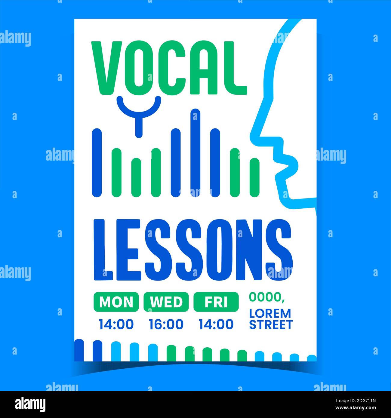 Vocal Lessons Creative Promotion Banner Vector Stock Vector Image & Art ...