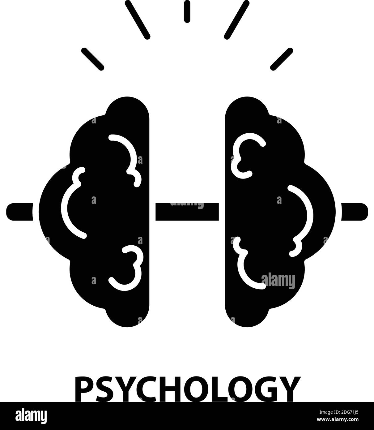 psychology sign icon, black vector sign with editable strokes, concept ...