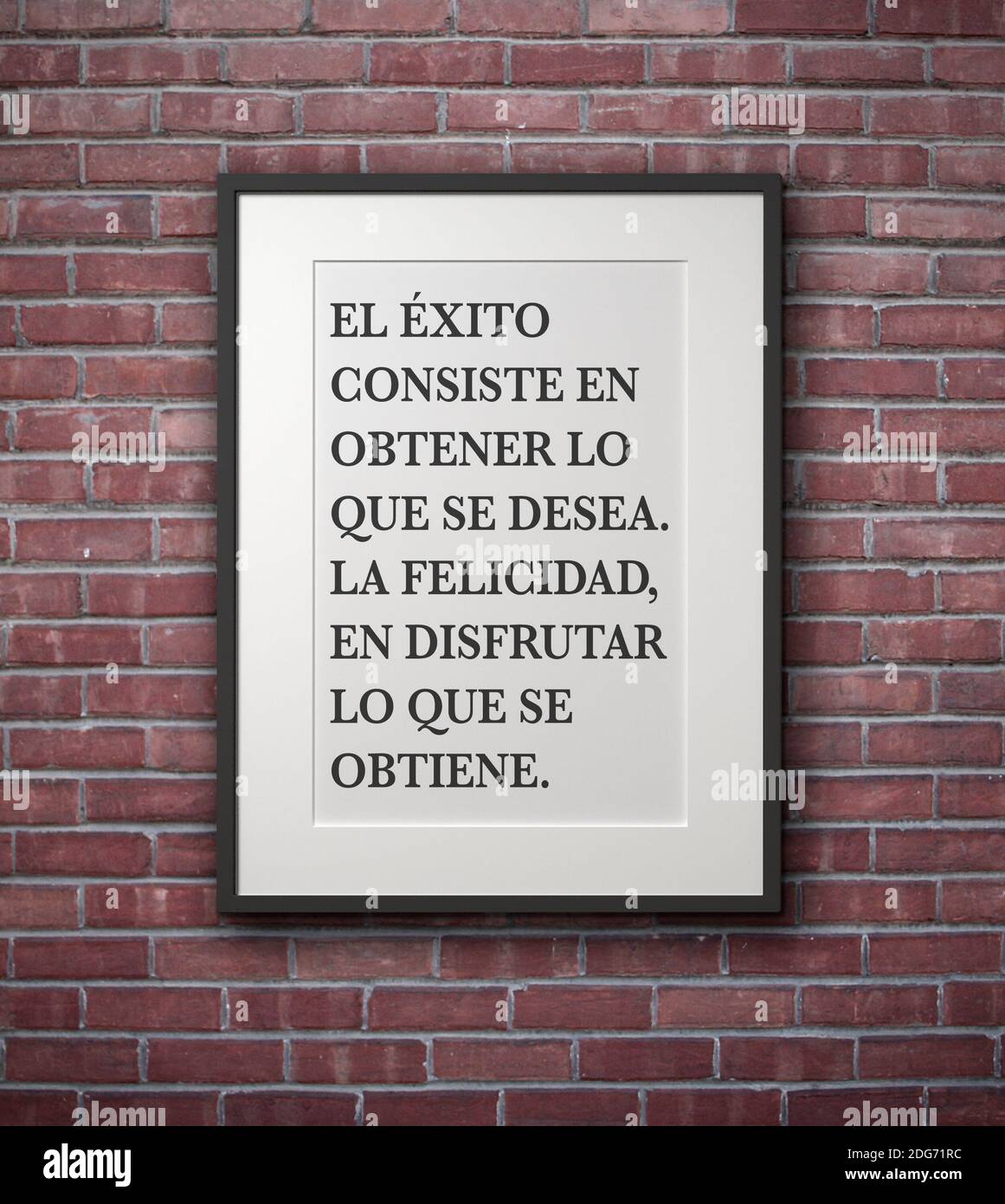 Inspirational Motivating Quote on Picture Frame Stock Photo - Alamy