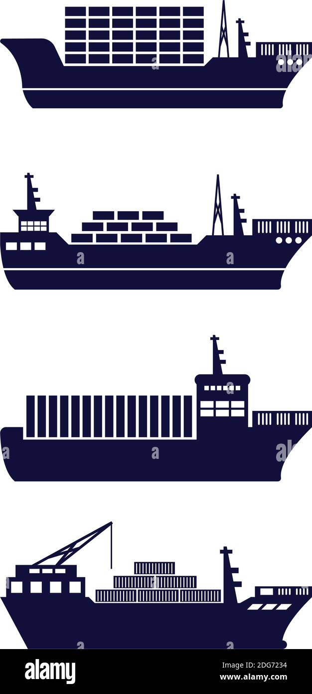 Cargo passenger vessel Stock Vector Images - Alamy