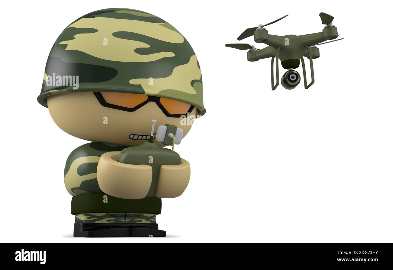 Mini soldier with drone Stock Photo - Alamy