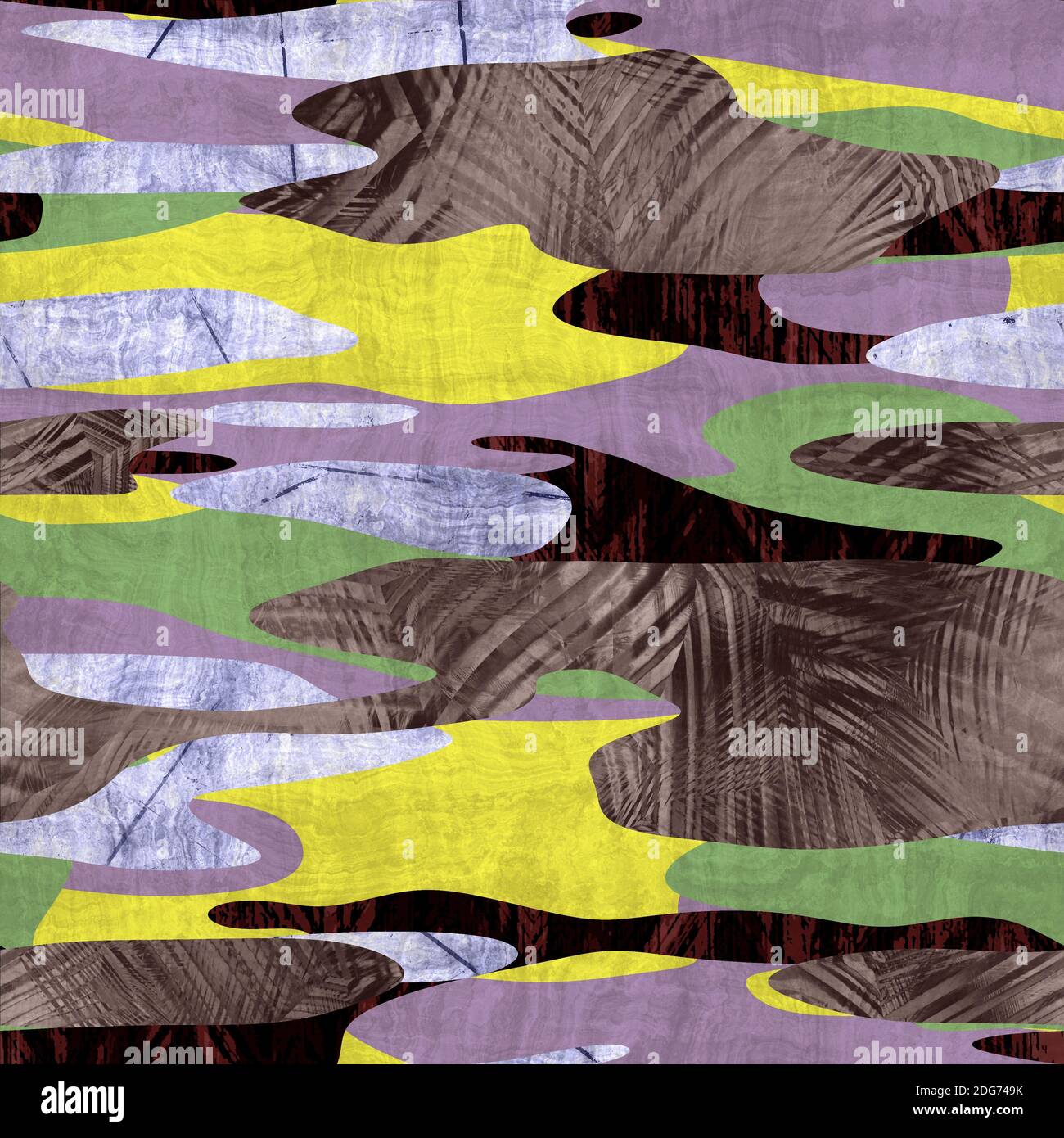 Seamless collage in camo shapes vivid montage Stock Photo - Alamy