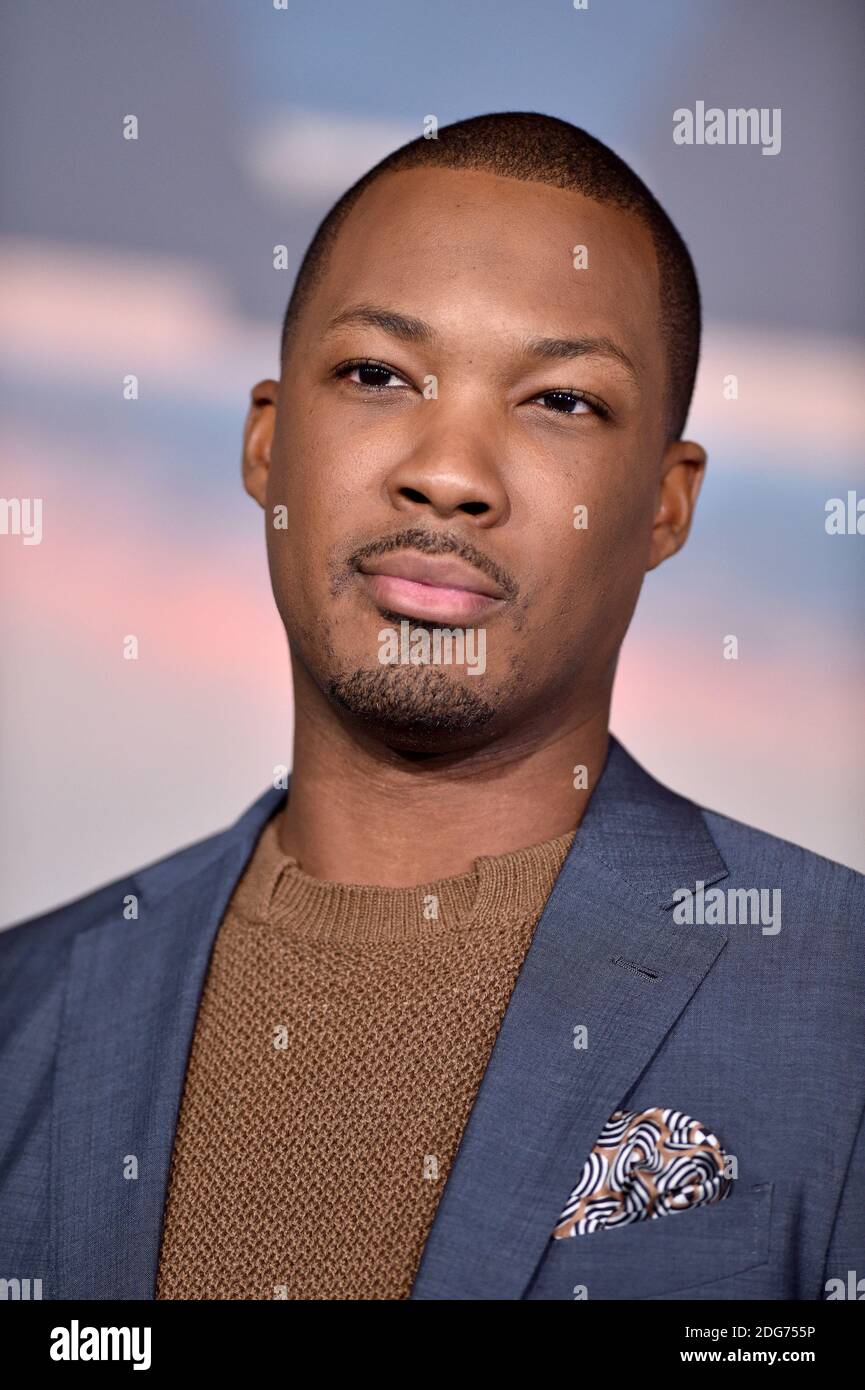 Corey Hawkins attends the premiere of Warner Bros. Pictures Kong: Skull ...