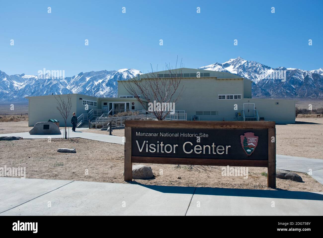 Visitor Center and Museum at Manzanar Nat. Historic Site, a camp where ...