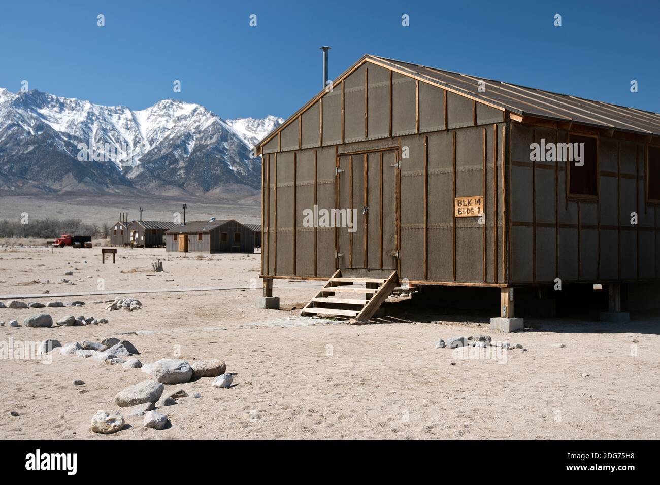 Block 14 barracks at Manzanar National Historic Site, a camp where ...