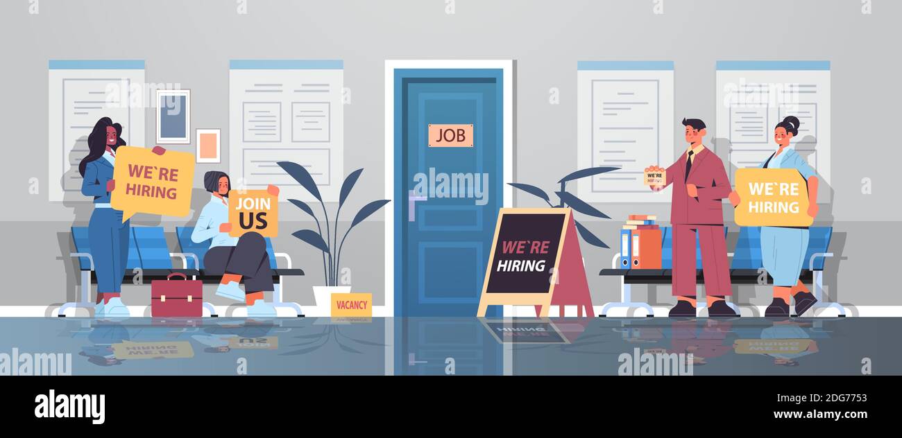 mix race hr managers holding we are hiring join us posters vacancy open ...