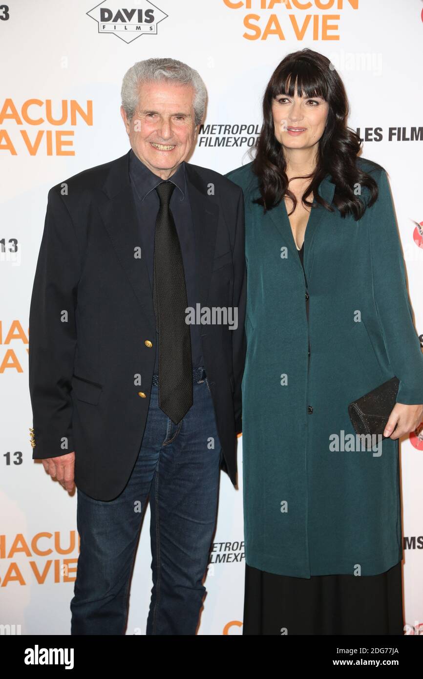 Claude Lelouch et sa femme Valerie lors de la premiere de "Chacun sa ...