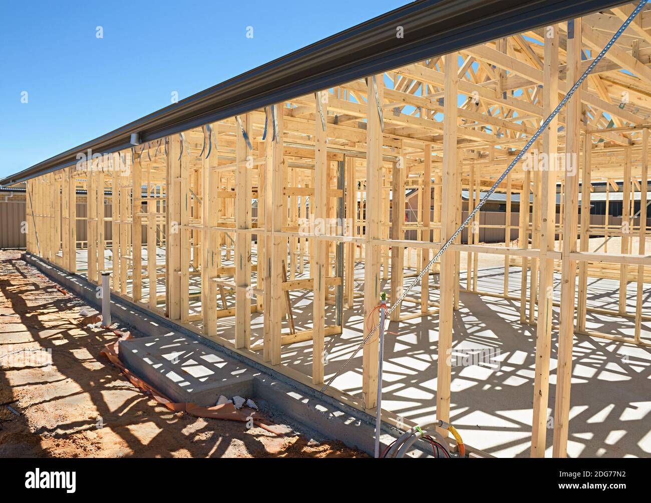 New home construction framing Stock Photo - Alamy