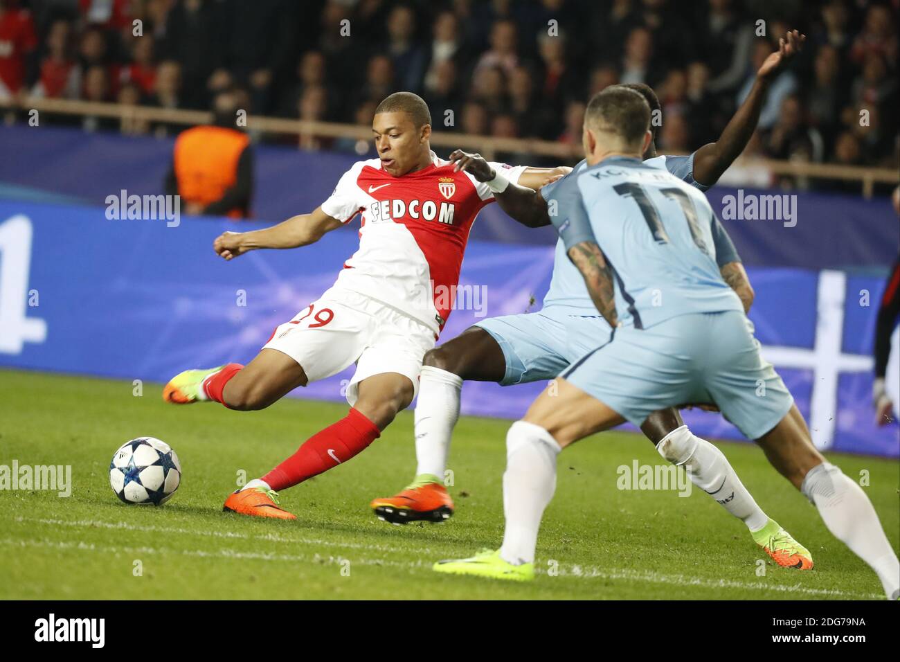 Monaco's Kylian Mbappe during the Champion's League 1/8 of final return ...