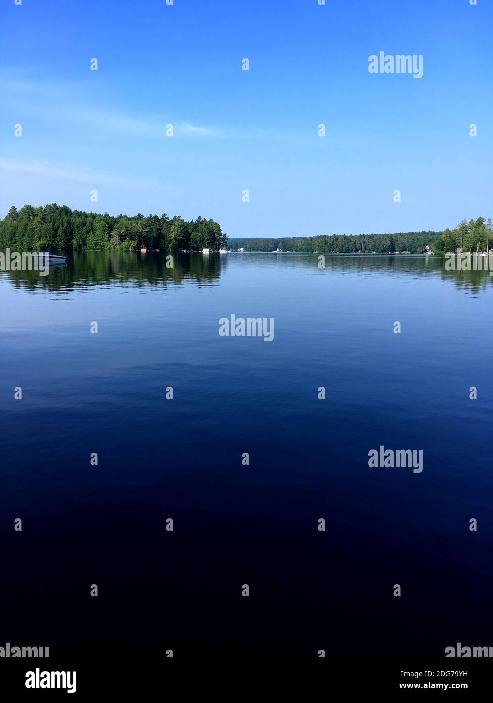 Calm Blue Lake Stock Photo - Alamy