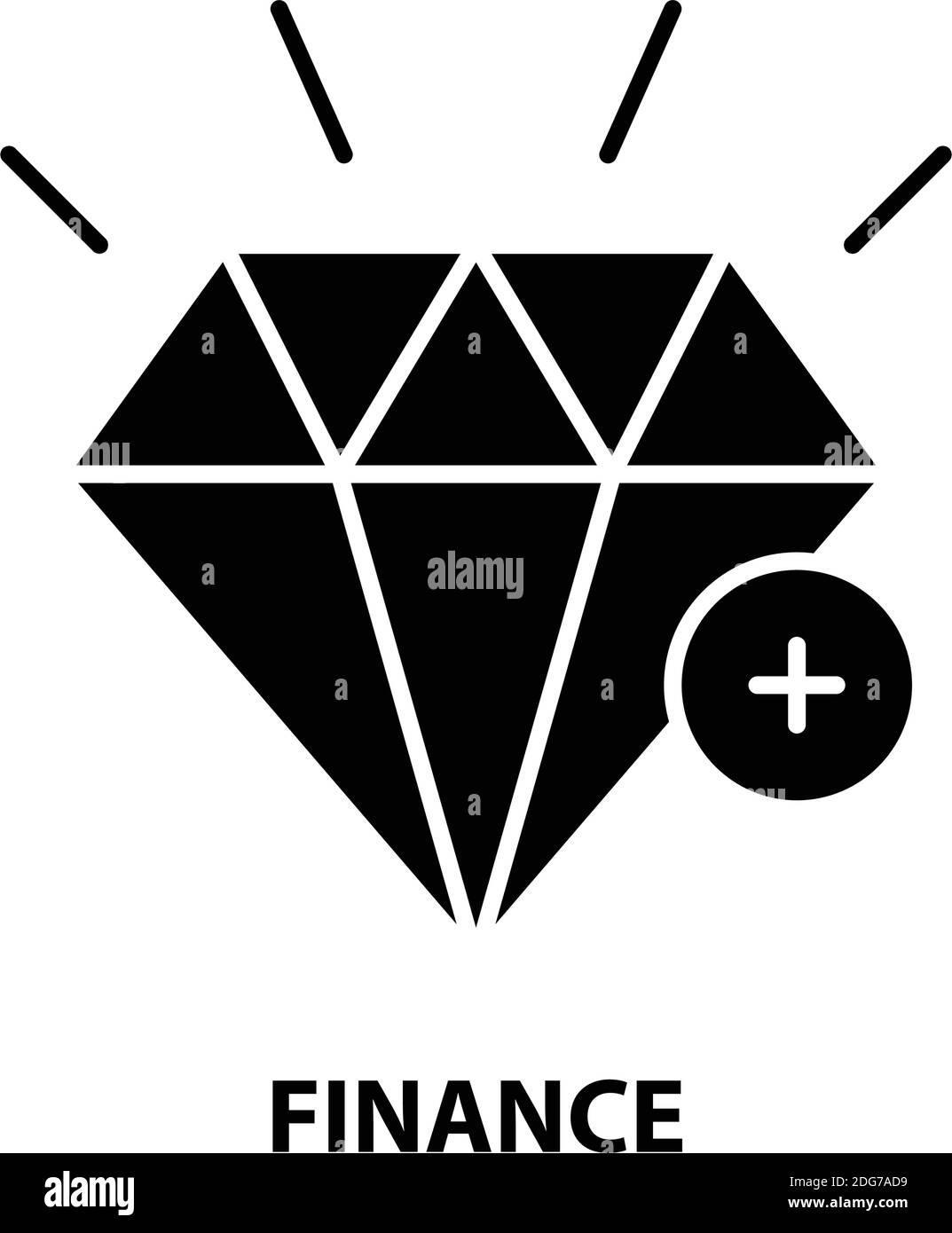 finance symbol icon, black vector sign with editable strokes, concept ...