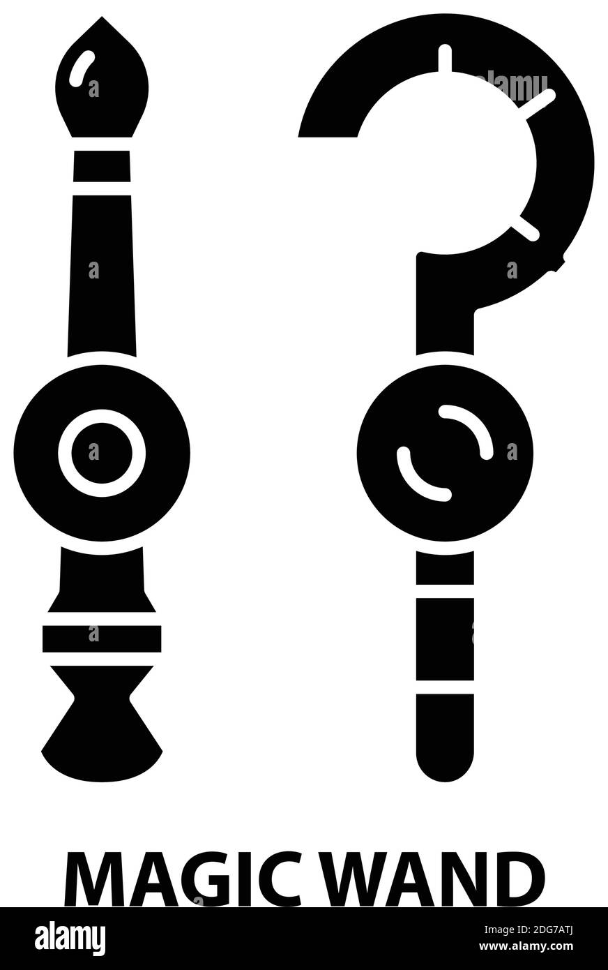 magic wand icon, black vector sign with editable strokes, concept ...
