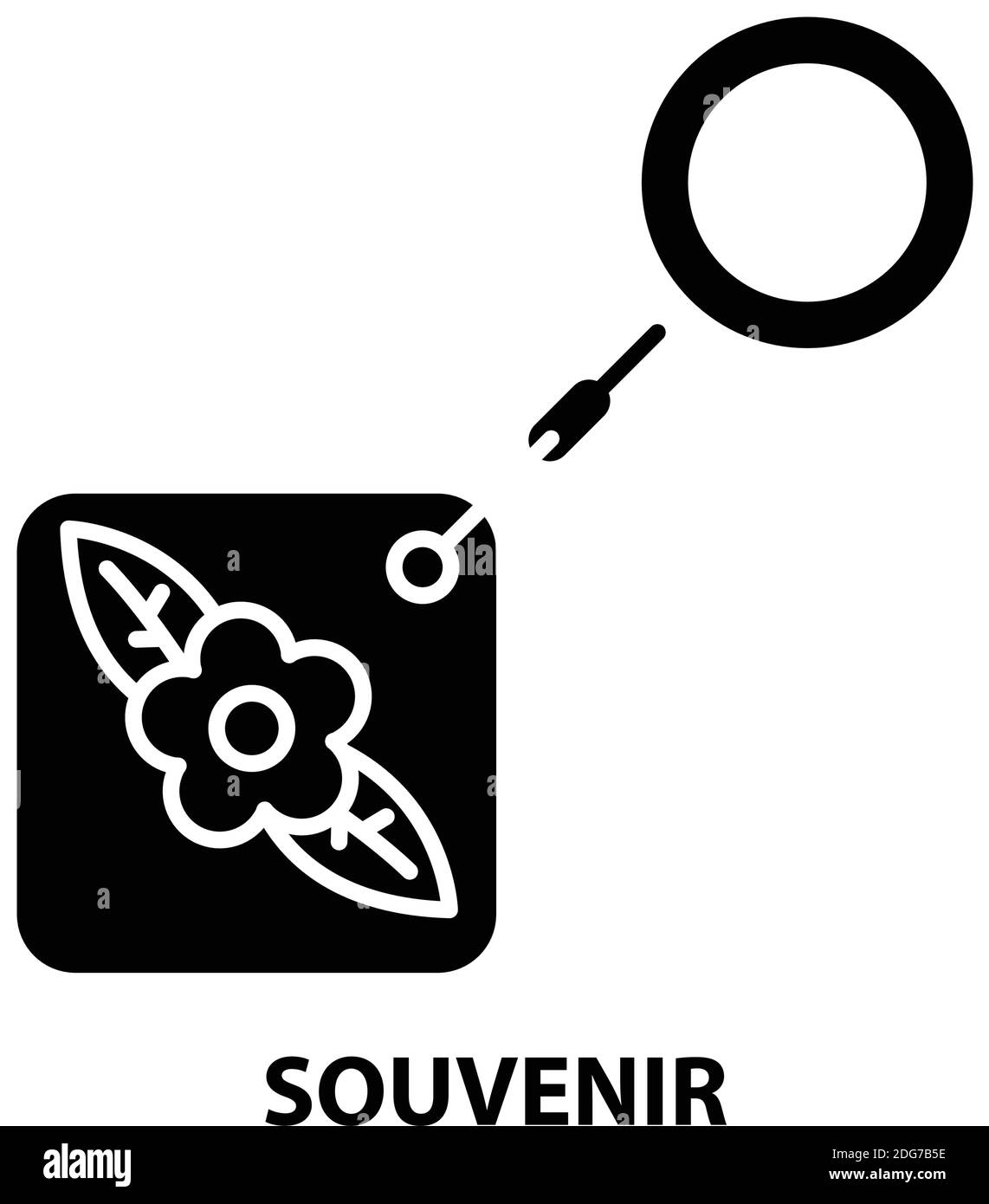 souvenir icon, black vector sign with editable strokes, concept ...