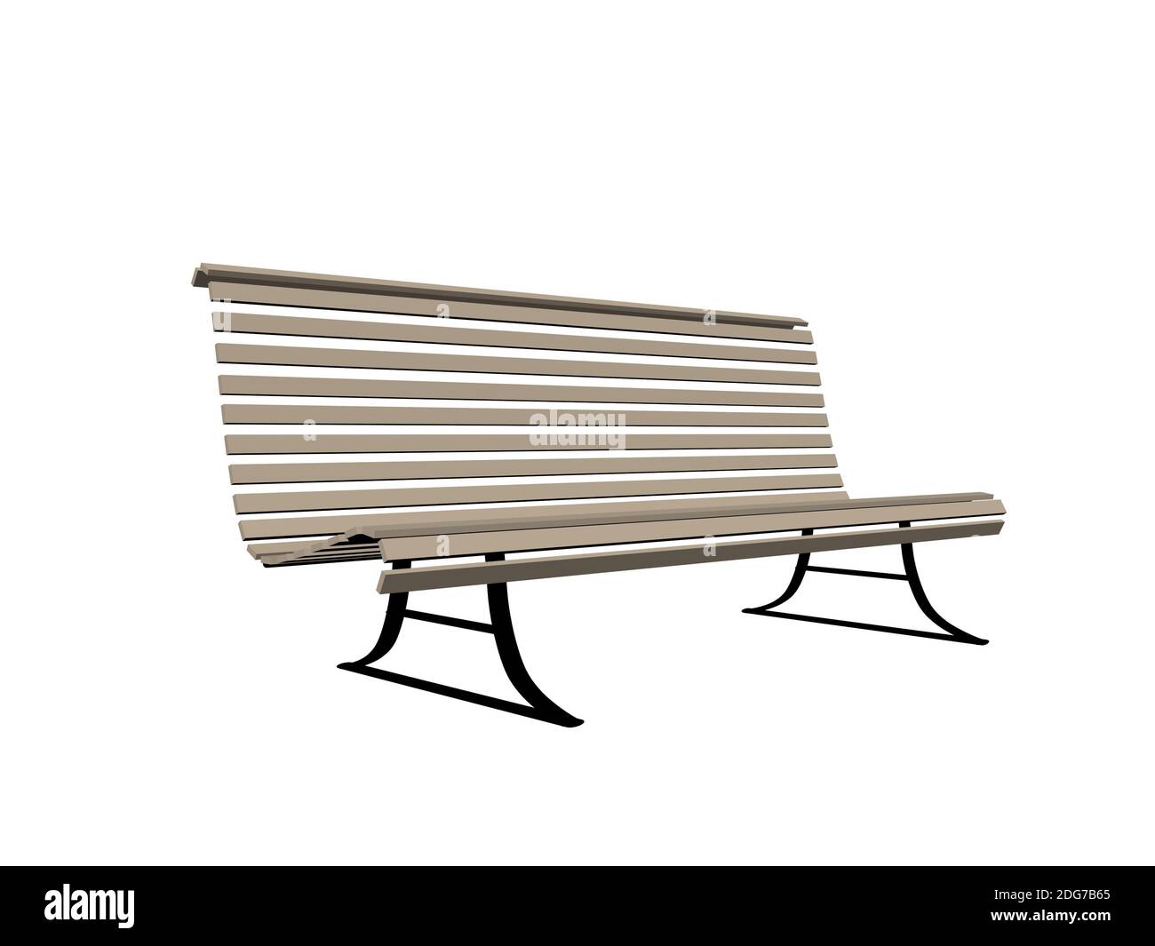 Wood bench - 3d render Stock Photo - Alamy