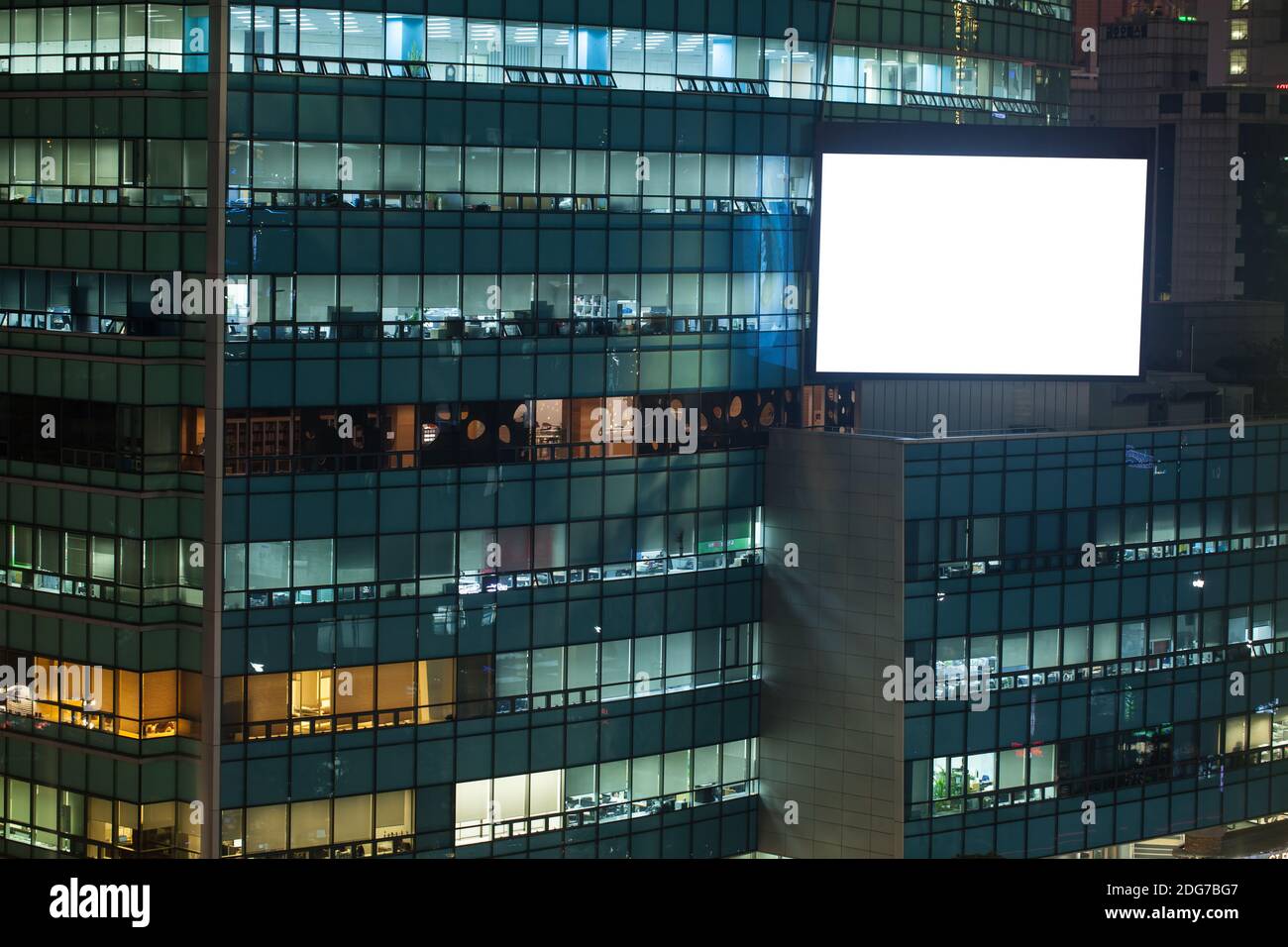 Modern building office with billboard Stock Photo - Alamy