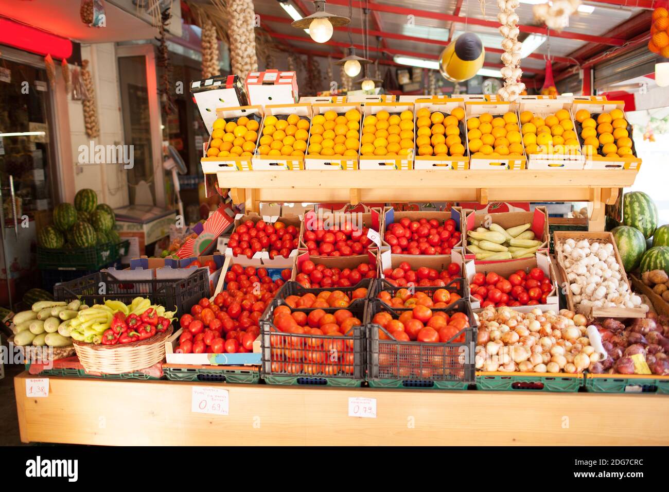 Colorful Fresh Produce on Display in Food Market Stock Photo - Alamy