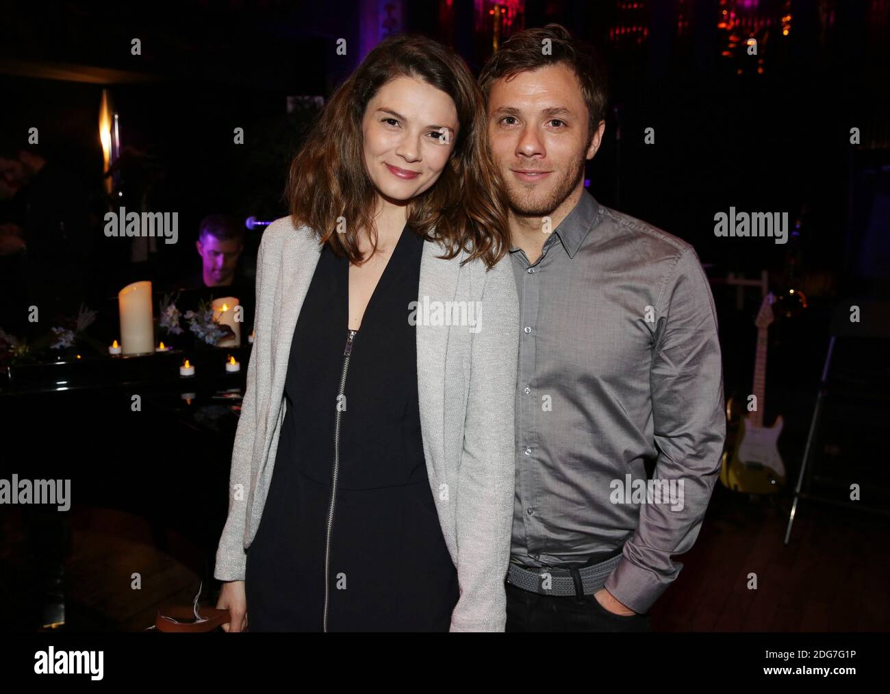 Stephanie Pasterkamp et son compagnon Nicolas lors de la soiree de ...