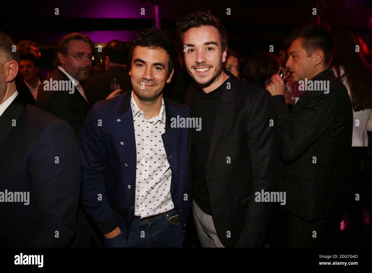 Alex Goude et son mari Romain lors de la soiree de lancement du Parfum ...