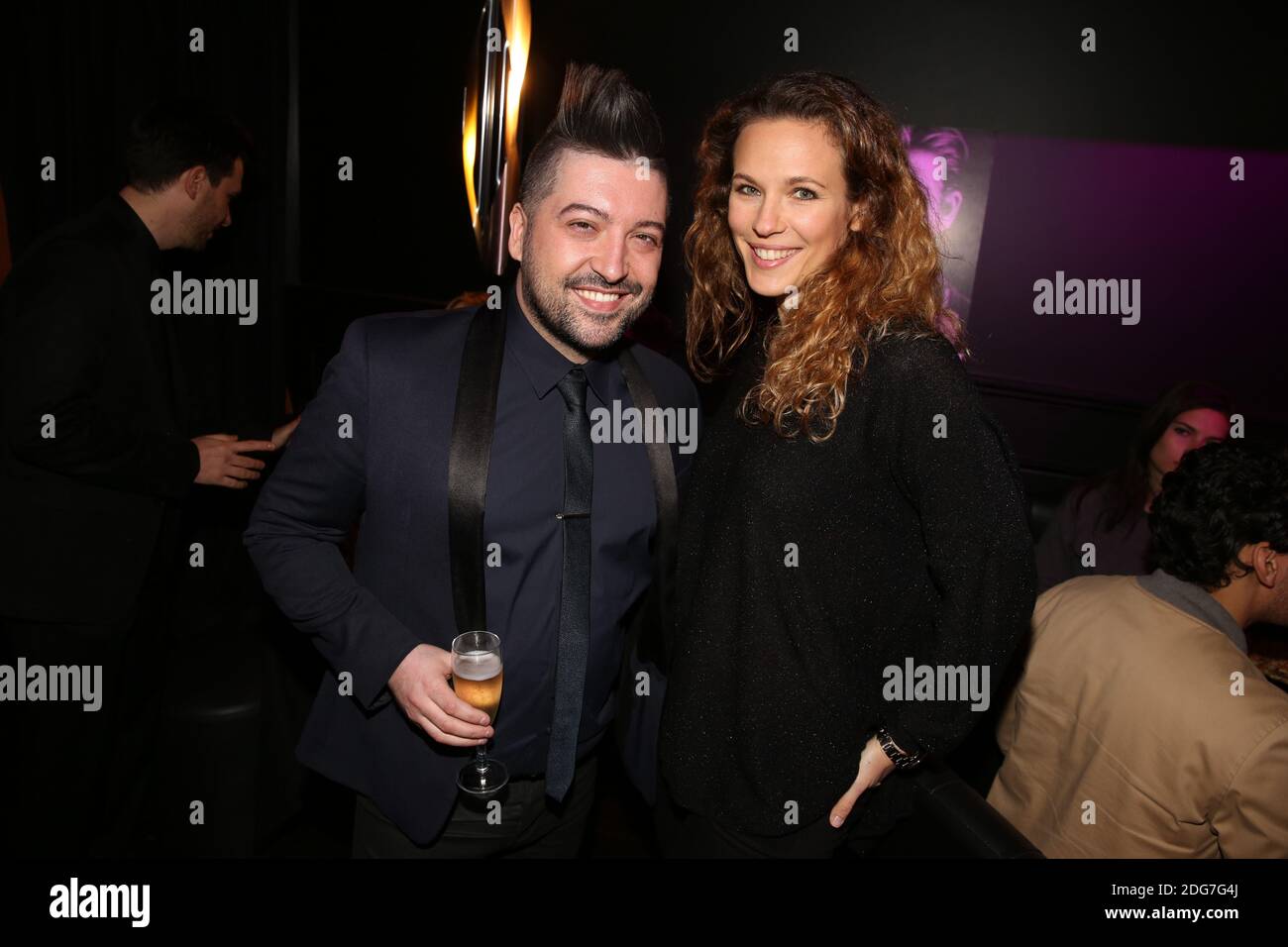 Chris Marques et Lorie Pester lors de la soiree de lancement du Parfum ...