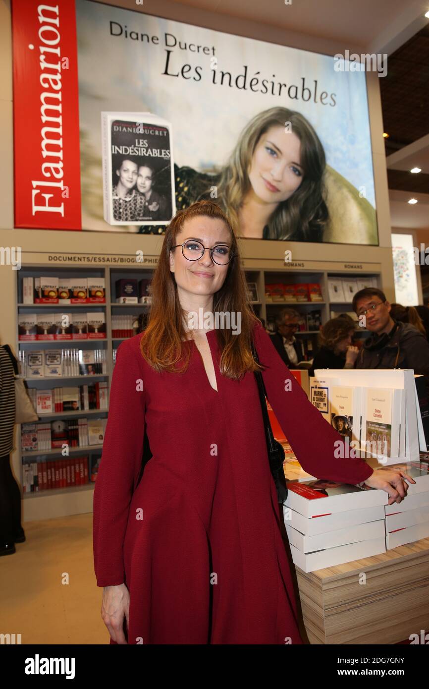 Diane Ducret poses during the Book Fair 'Le Salon Du Livre' held at ...