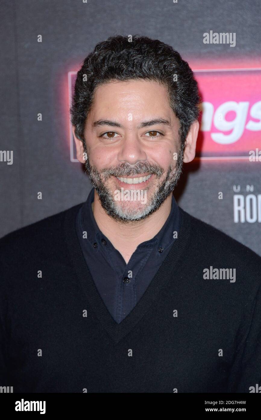Manu Payet assiste a la premiere du film Gangsterdam au Cinema le Grand ...