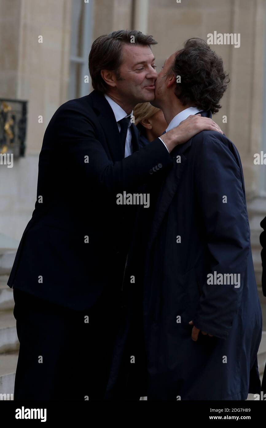 Claire Chazal, Francois Baroin, Stephane Bern and Marc-Olivier Fogiel ...