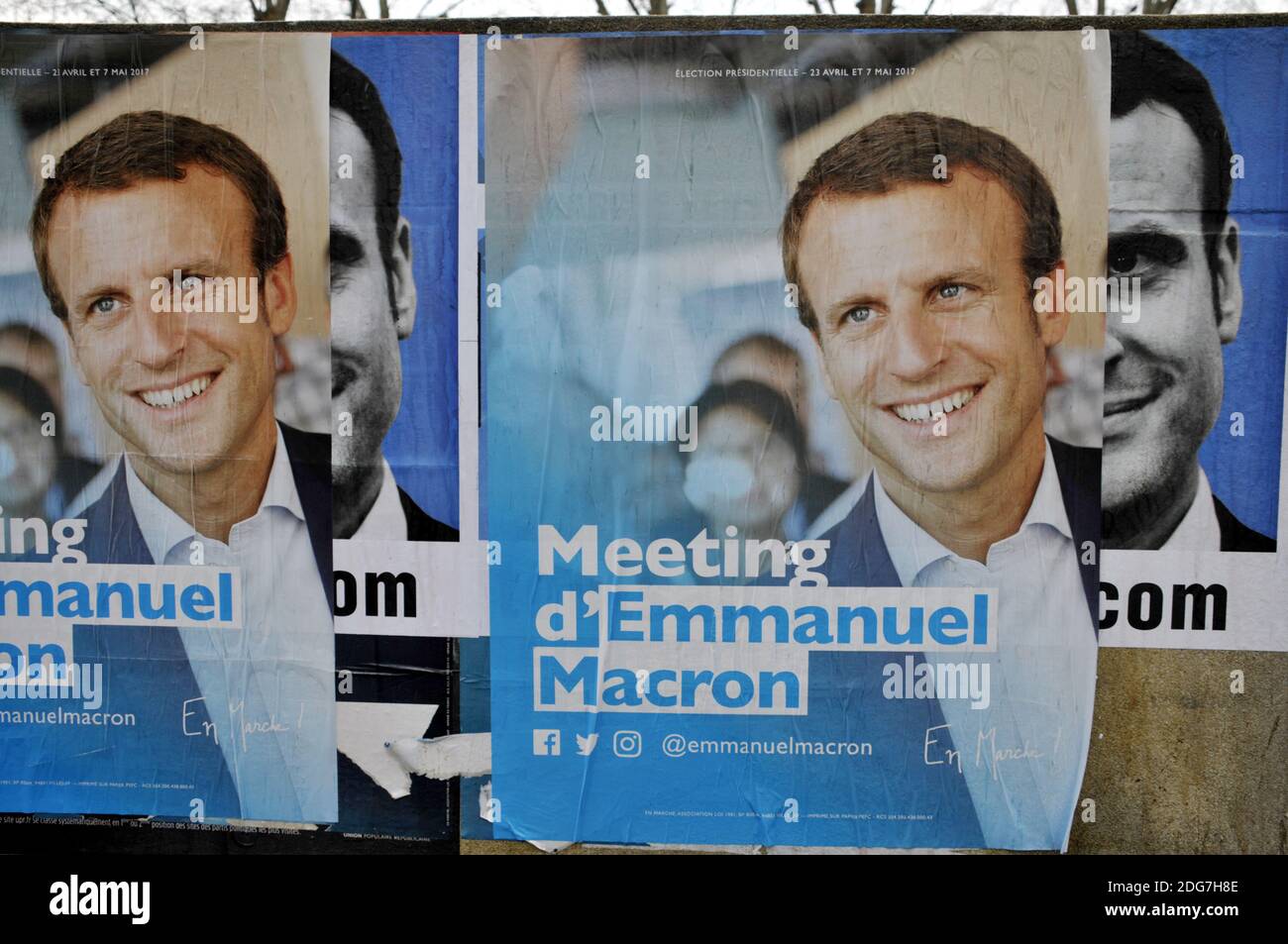 Election posters showing candidate for the 2017 presidential election ...