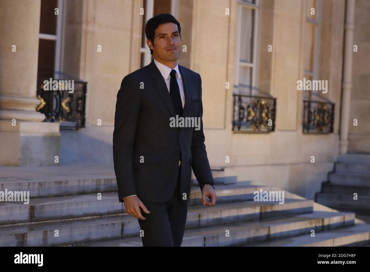 President of Radio-France Matthieu Gallet leaving the Elysee palace ...
