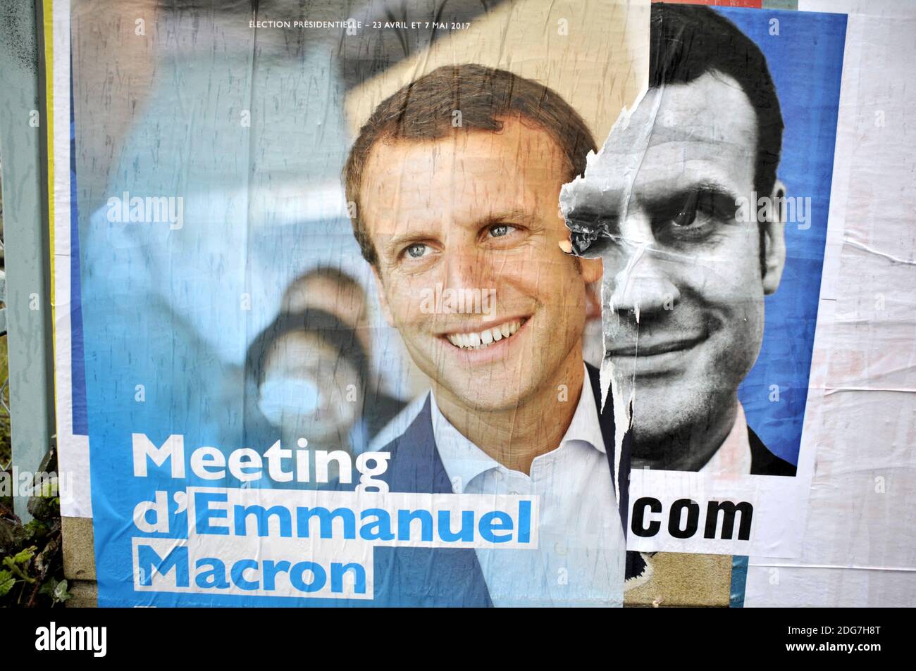 Election posters showing candidate for the 2017 presidential election ...