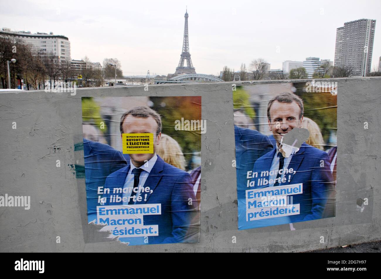 Election posters showing candidate for the 2017 presidential election ...