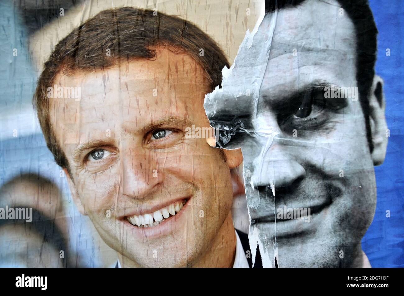 Election posters showing candidate for the 2017 presidential election ...