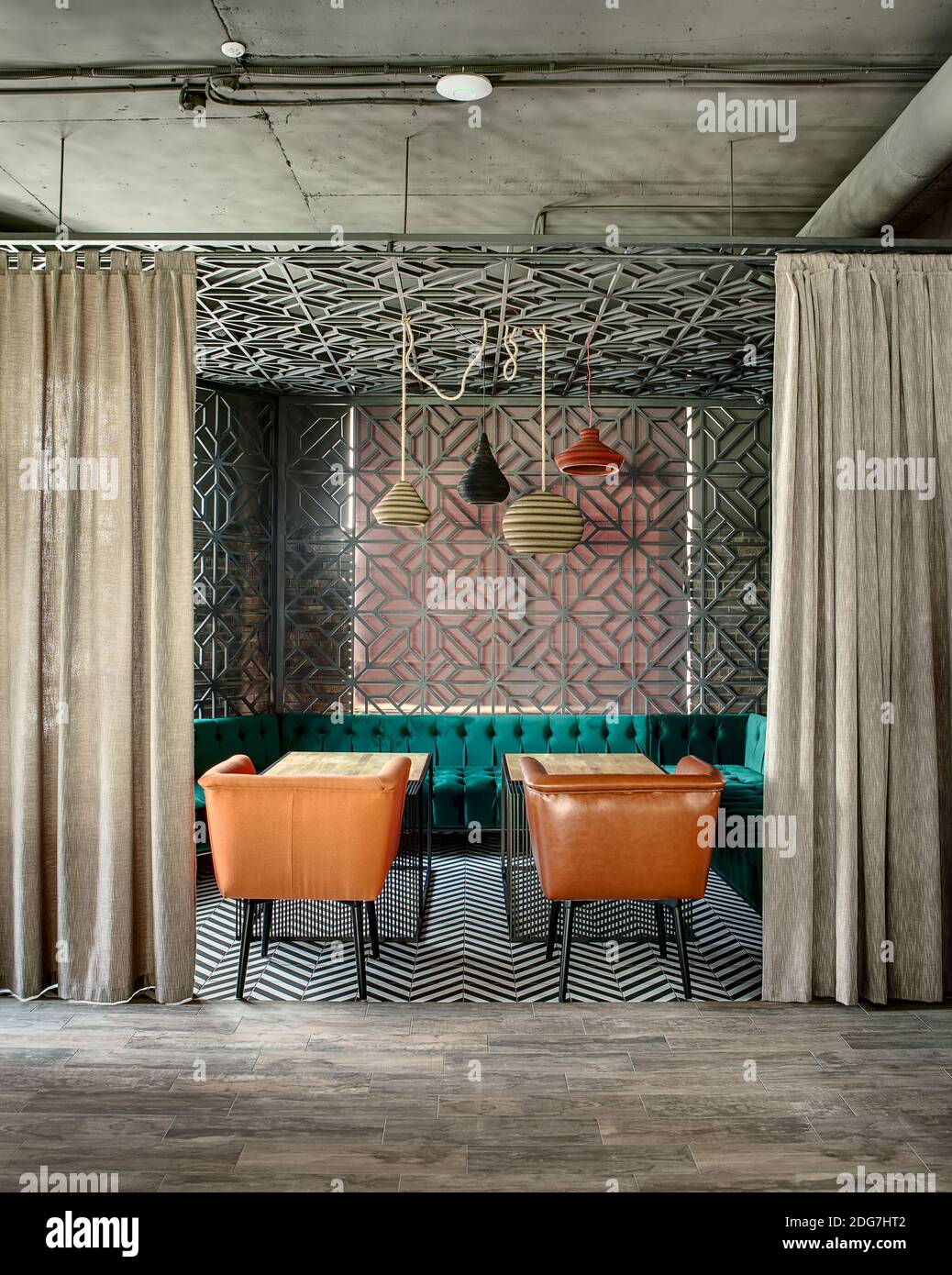 Restaurant in a loft style Stock Photo - Alamy