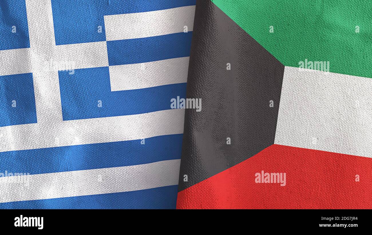 Greece kuwait flag hi-res stock photography and images - Alamy