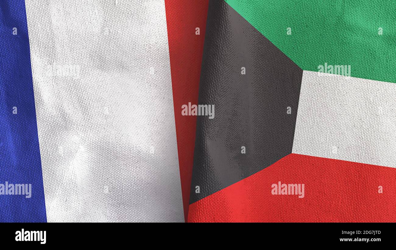 3d flag france kuwait hi-res stock photography and images - Alamy