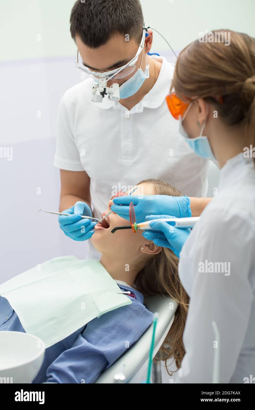 Girl in dentistry Stock Photo - Alamy