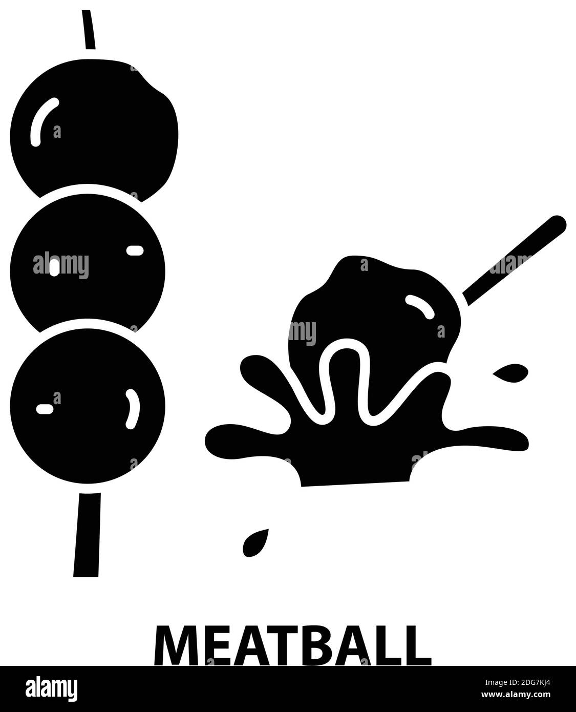 Meatballs vector vectors hi-res stock photography and images - Alamy