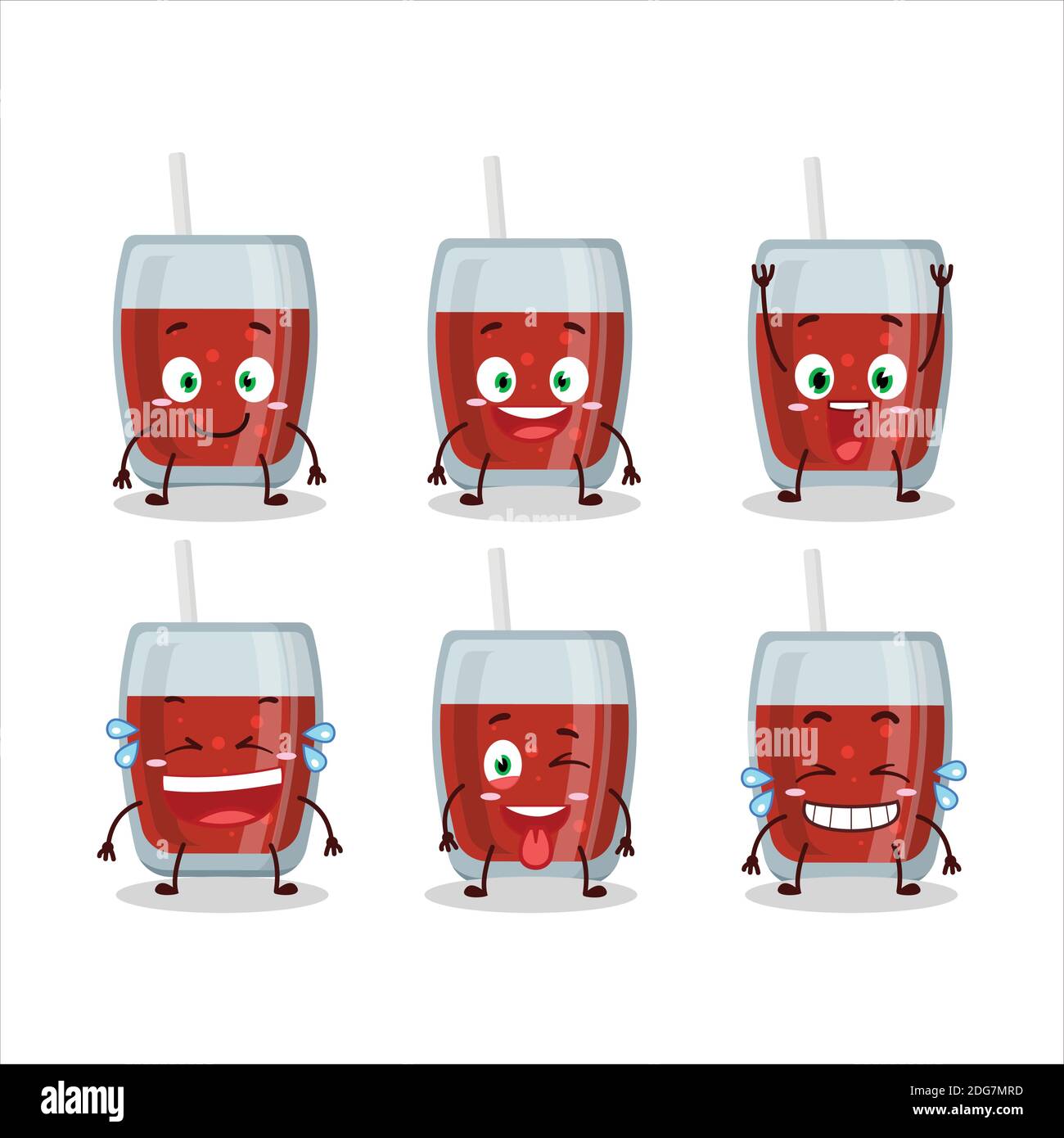 Cartoon character of apple juice with smile expression. Vector ...