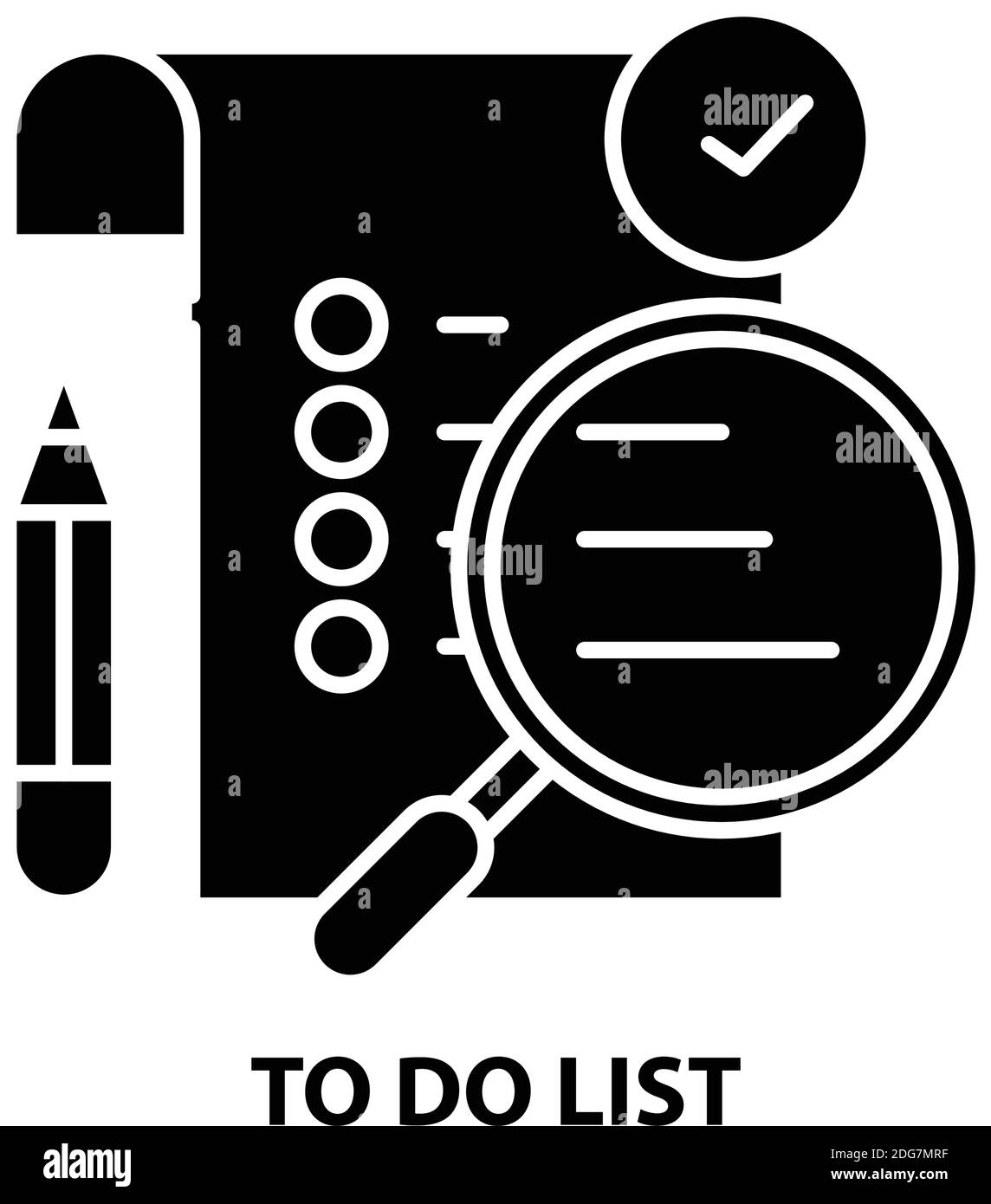 to do list icon, black vector sign with editable strokes, concept ...