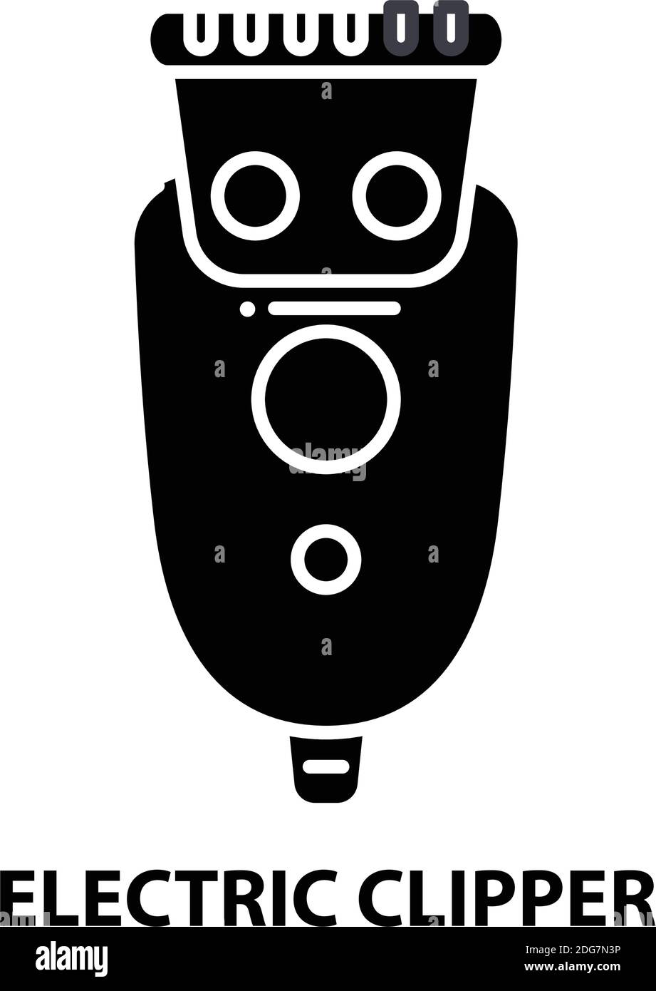 electric clipper icon, black vector sign with editable strokes, concept ...