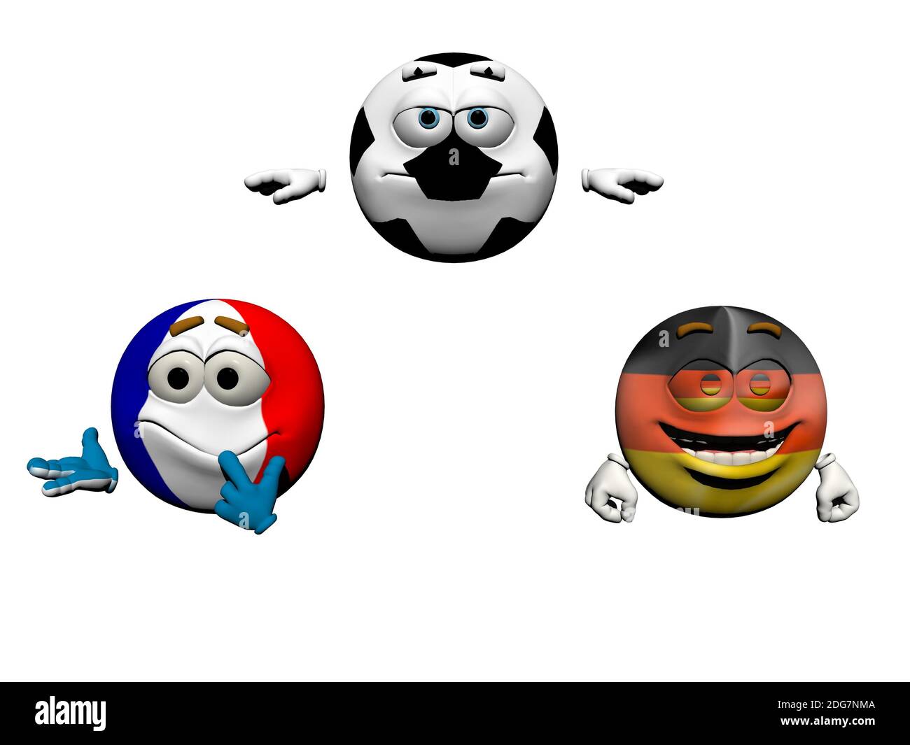 Emoticon soccer - 3d render Stock Photo - Alamy
