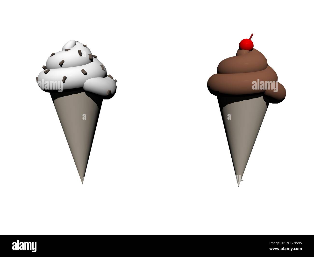 3d render chocolate ice cream hi-res stock photography and images - Alamy