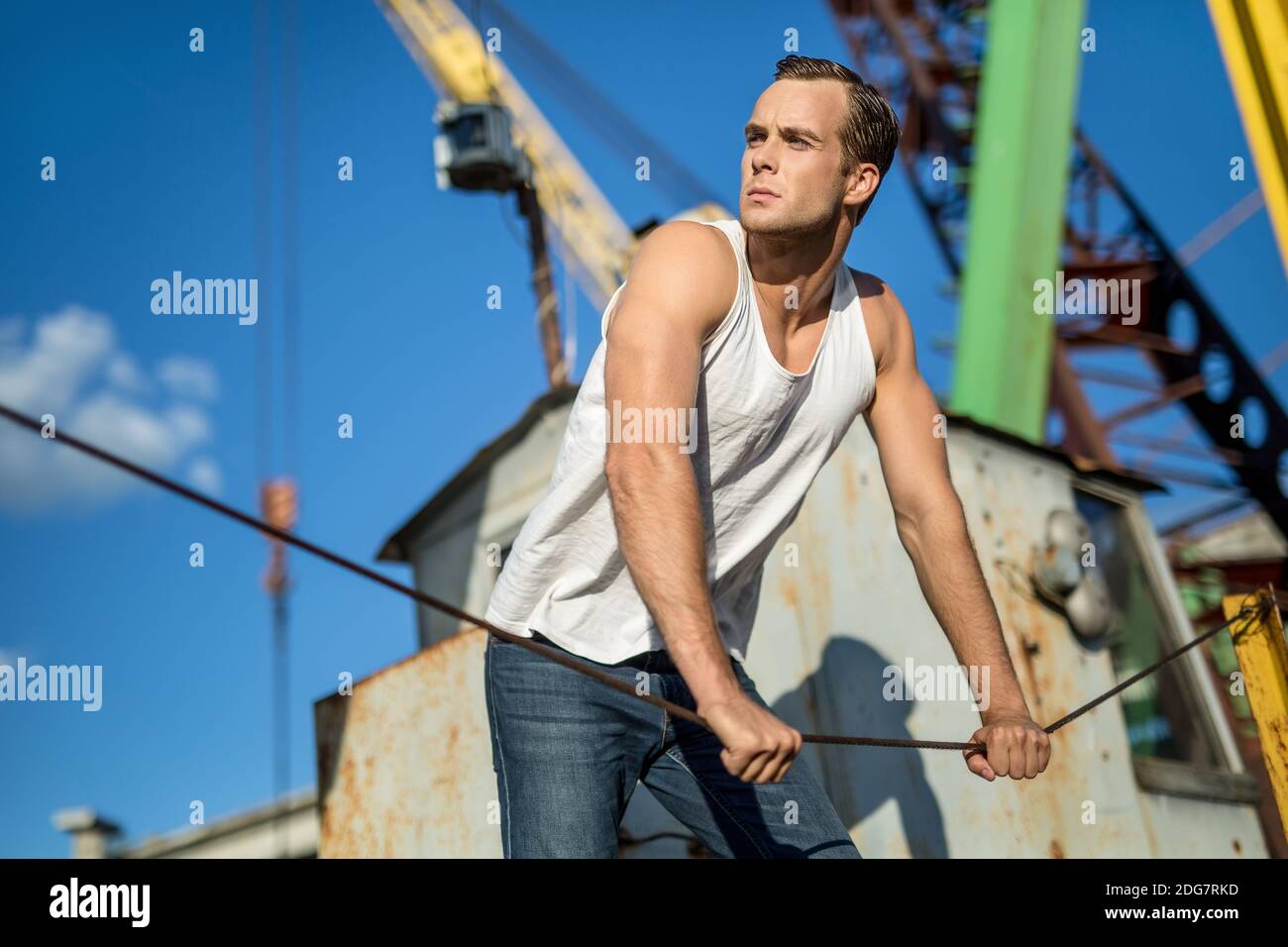 Guy's portrait outdoors Stock Photo - Alamy