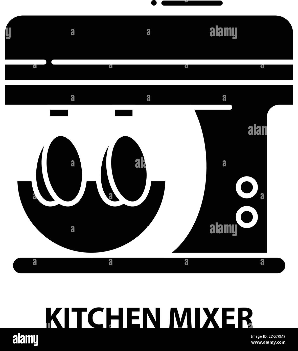 kitchen mixer icon, black vector sign with editable strokes, concept ...