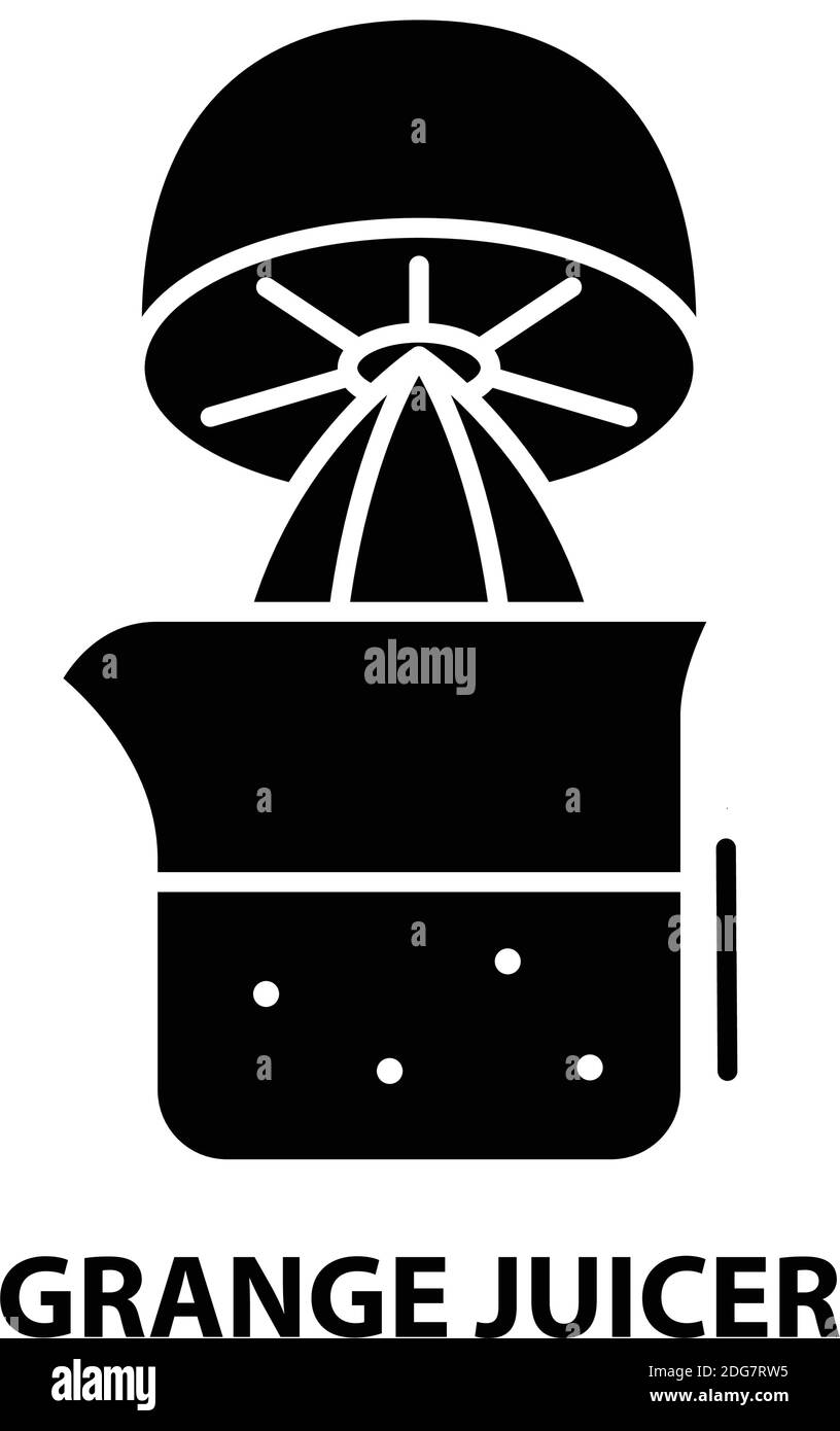 juicer icon, black vector sign with editable strokes, concept ...