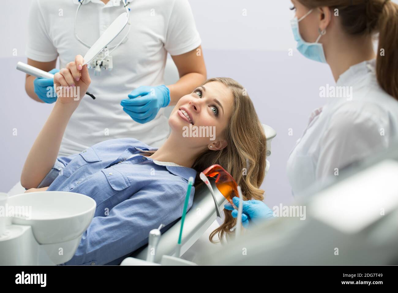 Girl in dentistry Stock Photo - Alamy