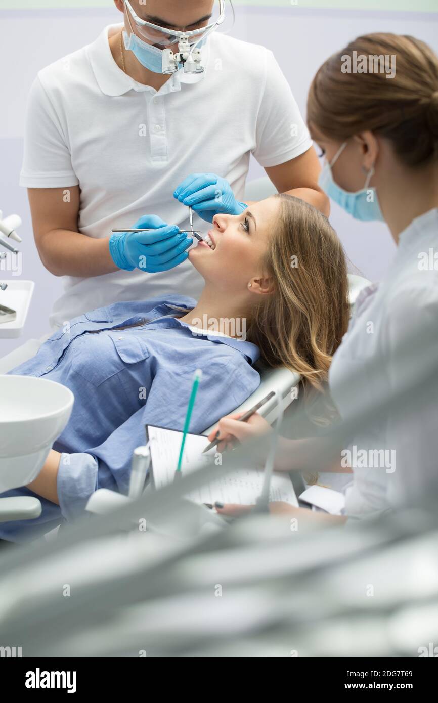 Girl in dentistry Stock Photo - Alamy