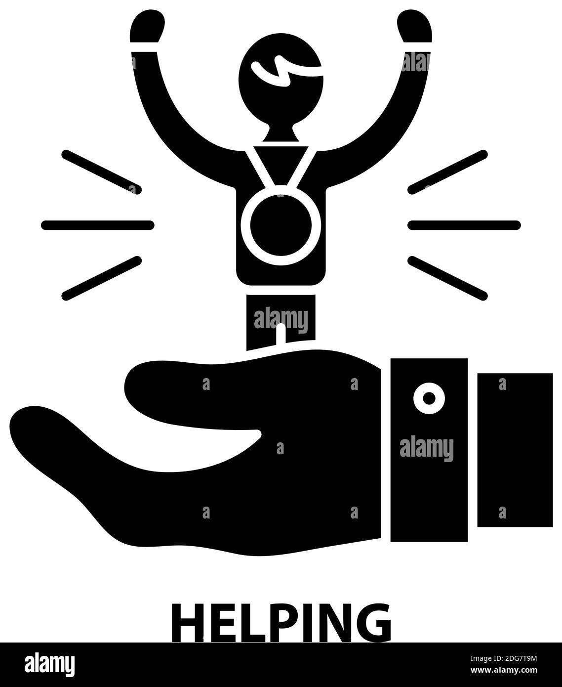 Helping hand couple hiker Stock Vector Images - Alamy